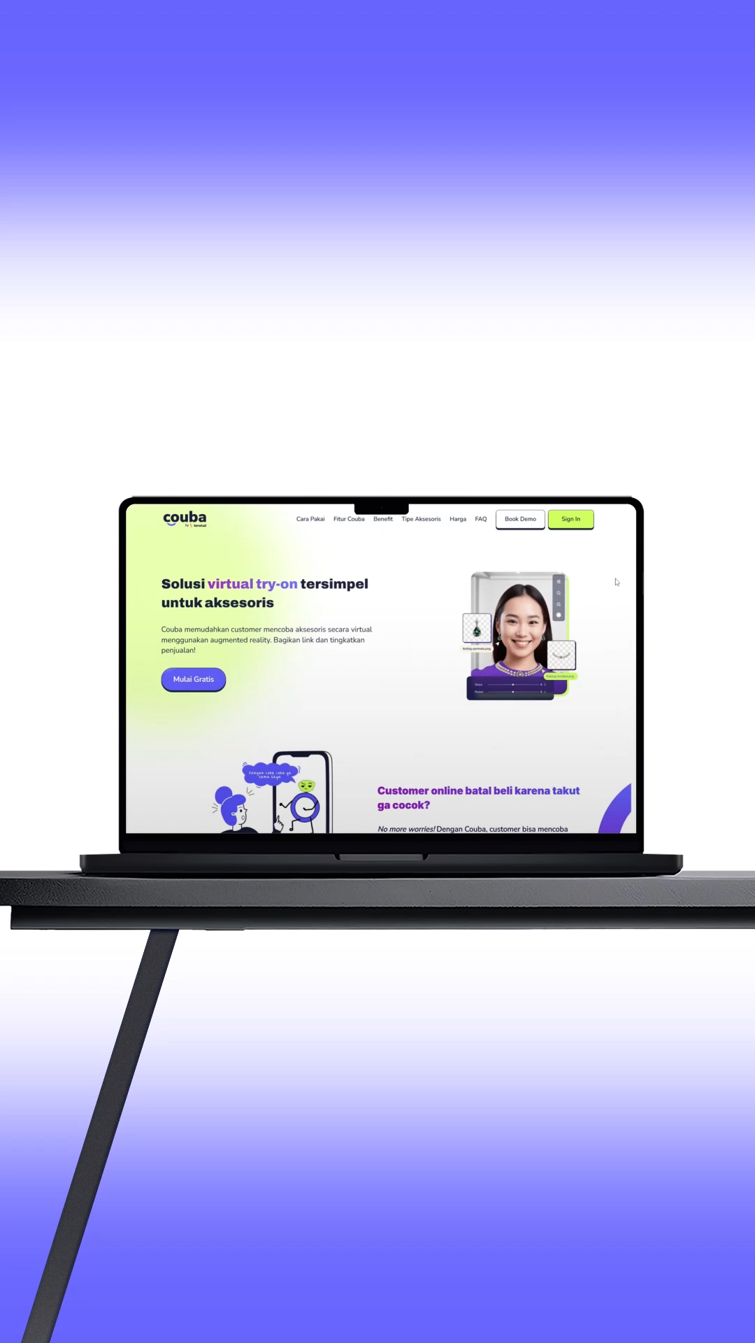 Couba — Virtual Try-On Platform Website Development | Tenstud Work